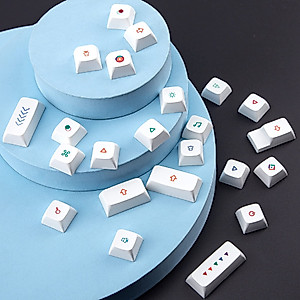 TOkey 127 Keys XDA Profile Custom PBT Dye Sublimation Keycaps Compatible with All Mechanical Gaming Keyboards for TTC Gateron Kailh Holy Panda Cherry MX Switches(Neon Lights with Korean)