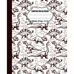 Dinosaur Composition Notebook: Mini Composition Notebooks; Primary Journal Grades K-2, Aesthetic School Supplies | Cute Composition Notebooks For Kids, Teens, Girls, Boys, Primary Writing Journal