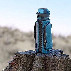 Invigorated Water Alkaline Water Filter Bottle With Carry Case - Enhanced Hydration - Integrated Water Filtration System - Portable Alkaline Water Bottle - PH Water Bottle Alkaline - 25oz-750ml (Aqua)