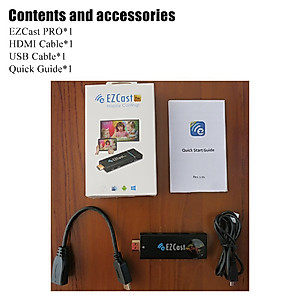 EZCast PRO Dongle Wireless Presentation Smart TV Stick High Speed MIMO 2T2R WiFi HDMI, Supports 4 to 1 Split Screens