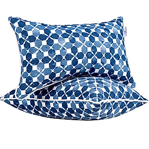 JMGBird Outdoor Lumbar Pillows Waterproof Set of 2 Outdoor Pillows with Insert Included 12×20 Inch Outdoor Pillow for Patio Furniture