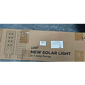 LANGY 200W Led Solar Street Lights, 360 PCS LED High Lumes Solar Powered Street Lamp Outdoor,Dusk to Dawn Security Led Post Street Light