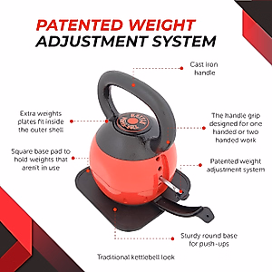 Stamina X Kettle Versa-Bell - 36 lbs Strength Training Kettlebell - Adjustable Kettlebell Weights with Smart Workout App - Kettlebell Weights for Home Workout