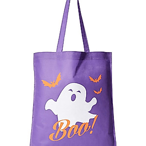 Bulk 24 Pack Deluxe Large 15" x 16" Trick or Treat Bag Fun Reusable Shopping Halloween Tote Assortment Featuring 4 Designs