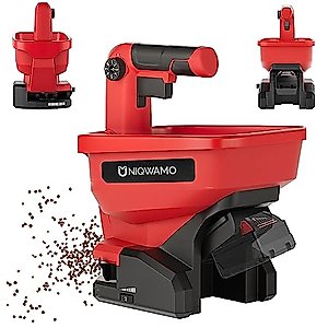 Uniqwamo Handheld Grass Seed Spreader for Milwaukee M18 Li-ion Battery, Available Year-Round, Grass Seeds, Rock Salt and De-icer Out-Doors (Battery not Included)