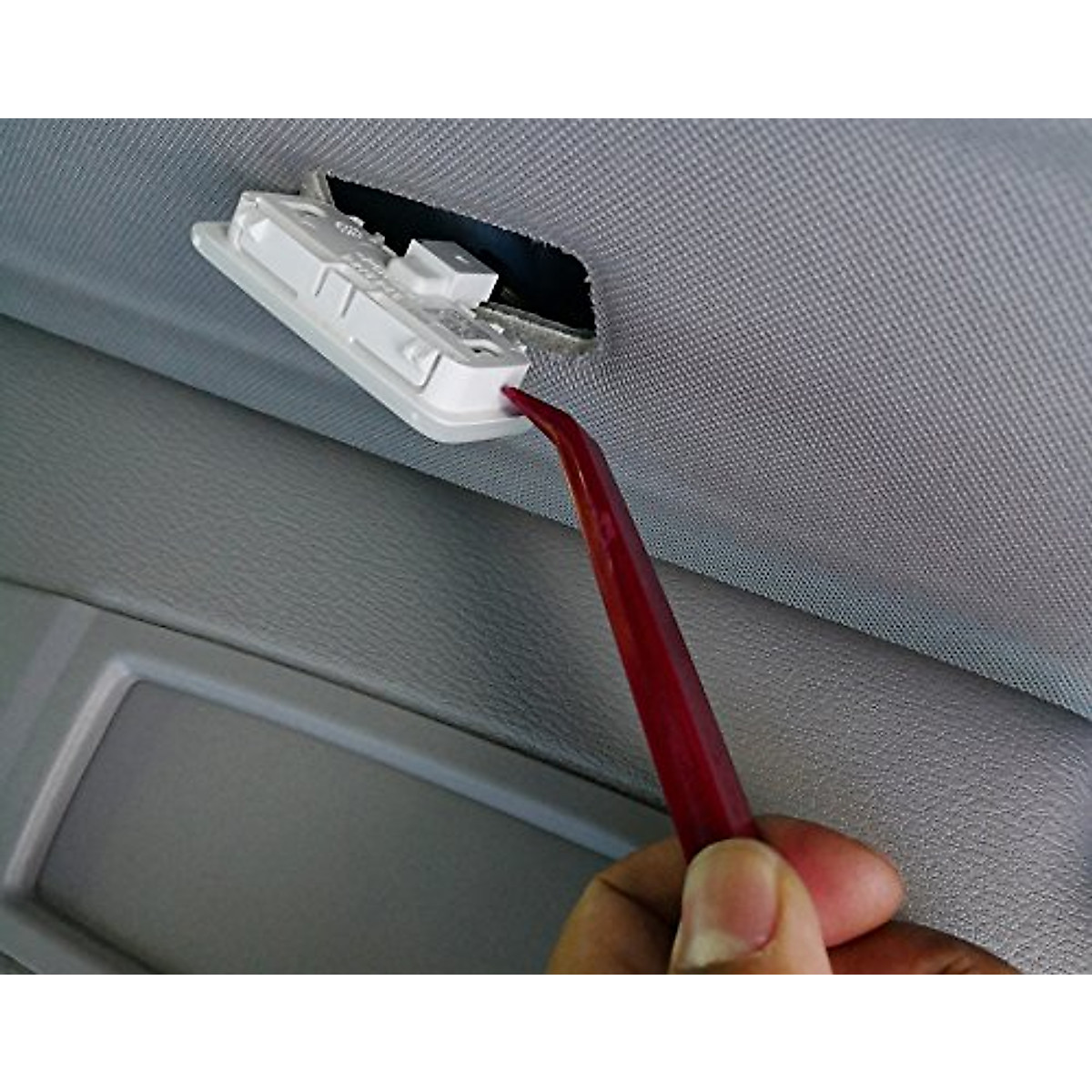 iJDMTOY 2-Piece Nylon/Plastic Open Pry Tool Compatible with LED Interior Lights, License Plate Lights Removal Installation