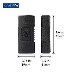 Cable Matters 2-Pack USB 3.0 Coupler USB Female to Female Adapter Gender Changer