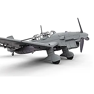 Airfix Junkers Ju87R-2/B-2 Stuka 1:48 WWII Military Aviation Plastic Model Kit A07115, Red