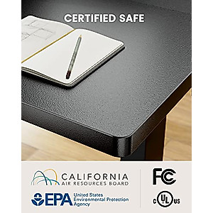 ErGear Electric Standing Desk 48 x 24 Inches, Height Adjustable Sit Stand up Desk, Memory Computer Workstation Table with Splice Board for Home Office, Black