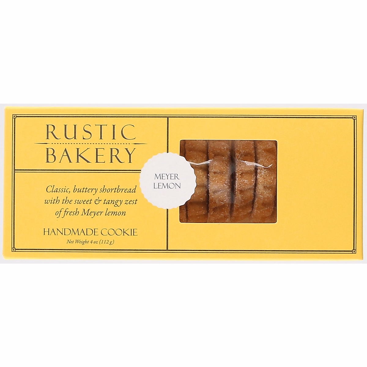 Rustic Bakery Handmade Cookies, Meyer Lemon Shortbread, 4 oz