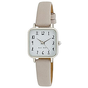 Rae Dunn Women's Amy 24mm Square Face Vegan Leather Strap Watch (RD1003) (Pink)