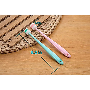 Emmeliestella Small dog & Cat Toothbrush 360 Degree Soft Silicone, Cat Dental Care, Pet Toothbrush, Oral Hygiene, Easy to Handle, Deep Clean, Independent Packaging, light sky blue & light pink (3 PCS)