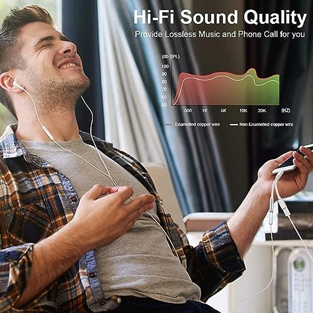 iPhone Aux Adapter Dongle, [Apple MFi Certified] Headphones Adapter for iPhone, 2 in 1 Lightning to 3.5mm AUX Audio & Charger Splitter Adapter for iPhone 14/13/12/11/XS/XR/X 8/7, Support All iOS