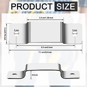 Metal Tape Measure Holder Clip, Small Tool Belt Tape Measure Holder Metal Belt Clip with Rivets for Drill, Measurement Tape, Leather Pocket Tool(12 Pcs)