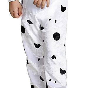Dalmatian Costume for Toddlers, Officially Licensed 101 Dalmatians Costume Jumpsuit and Headpiece, Classic Toddler Size Extra Small (12-18 Months) Multicolored