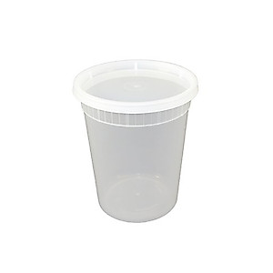 Specialty Quality Packaging TRIPAK Plastic Microwaveable Food Containers with Lids 32 oz BPA Free Stackable Leakproof Microwave/Dishwasher/Freezer Safe