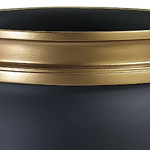 Avanti Linens - Wastebasket, Trash Can, Decorative Home Accessories (Memphis Black Collection)