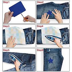 Augshy 29 Pieces Iron On Patches for Clothing Jeans 4.9 x 3.7 Inch (Colorful)