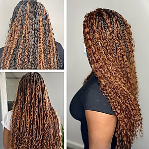 Bulk Deep Wave Virgin Braiding Hair for Bohemian Knotless Boho Braids - No Weft, 100% Human Hair Bundles for Braiding (20inch, 100g, 4/30)