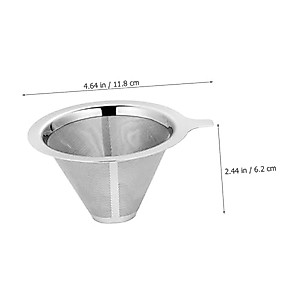 SECFOU Coffee Filter Espresso Filter Screen Portable Coffee Machine Strainer Coffee Machine Filtering Mesh Portable Coffee Machine Parts Filter Teapot Net Silver Stainless Steel