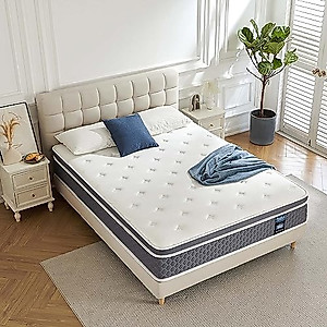 Beaullnuit Full Size Mattress,12 Inch Hybrid Mattress in a Box, Memory Foam with Pocket Springs for Pressure Relief and Motion Isolation,Medium Firm Mattress,CertiPUR-US Certified,120 Night Trial