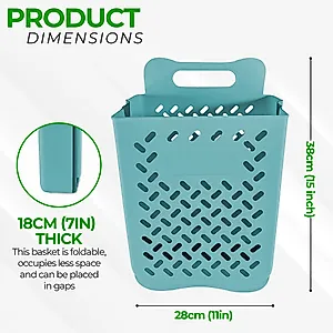 COZYVIBE Foldable Plastic Laundry Basket, Durable and Lightweight, Ideal for Home Storage