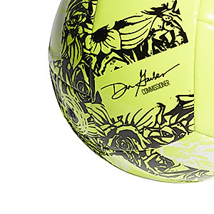 adidas MLS Club Soccer Ball, Solar Yellow/Black, 3