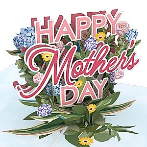 Lovepop Happy Mother's Day Hydrangeas Pop-Up Card, 5 x 7”, Unique Flower Card for Mom or Daughter
