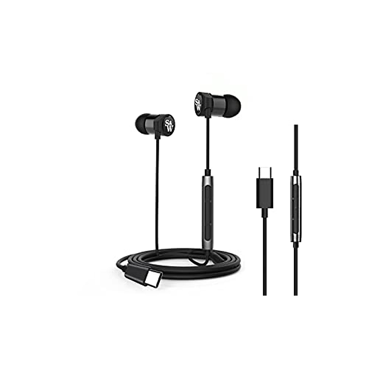 Strauss & Wagner Audio EM8C Wired Earbuds with USB-C Connection
