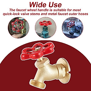 LanKstet 01-5105 Faucet Handle Replacement Faucet Hose Bibb Round Wheel Handle - 1/2'' Diameter 16 Point Broach (Metal)