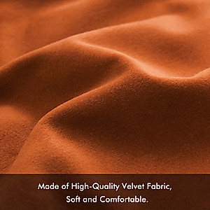 MIULEE Pack of 2 Velvet Soft Solid Decorative Square Throw Pillow Covers Set Fall Cushion Cases for Sofa Bedroom Car 18x18 Inch 45x45 Cm Orange