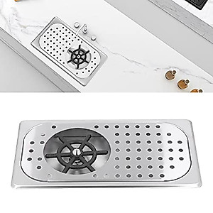 Stainless Steel Cup Washer High Pressure G1/2 in Embedded Glass Rinser for Hotels Cafes Homes