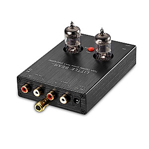 Little Bear T7 Vacuum Tube Phono Preamp, MM Turntable Preamplifier, Hi-Fi Home Audio for Record Player, Stereo Amplifier, Active Speaker