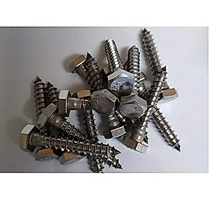 Shorpioen 25-Pack 3/8 x 3 1/2 Hex Lag Screw 18-8 Stainless Steel BC-3756L188
