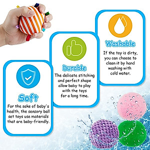 Baby Sensory Texture Ball Toy Set,10Pcs Montessori Toys for Babies 6-12 Months,Develop Fine Motor & Sensory Play for Newborns’ Early Learning,Fidget Stress Toys for Autism/Anxiety Relief