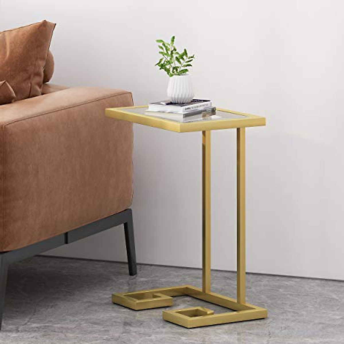Christopher Knight Home Hickson END Table, Gold + Clear