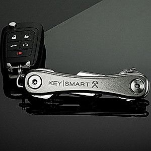 KeySmart Rugged - Multi-Tool Key Holder with Bottle Opener and Pocket Clip (up to 14 Keys, Titanium)