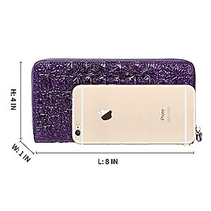 PIJUSHI Women Handbags Crocodile Top Handle Bag Designer Satchel Bags For Women Wristlet Wallet for Women Crocodile Leather Wallet Ladies Clutch Purse