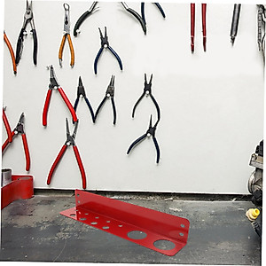 SOESFOUFU Storage Hanging Board Tools Workshop Storage Rack Garage Organization Holder Shelf for Garage Tool Garage Tool Shelf Wall Mount Drill Hanger Hardware Storage Rack Steel Red