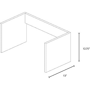 Modular Closets Vista Collection Legs for Tower Units (add on) (White, 25.5" Wide)