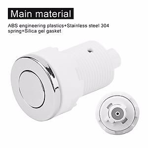 Air Pressure Bath Switch Tub Spa Massage Bath Garbage Waste Disposal Air Switch Push Button Garbage Disposal Sink Top Air Switch(White,Size:28mm)