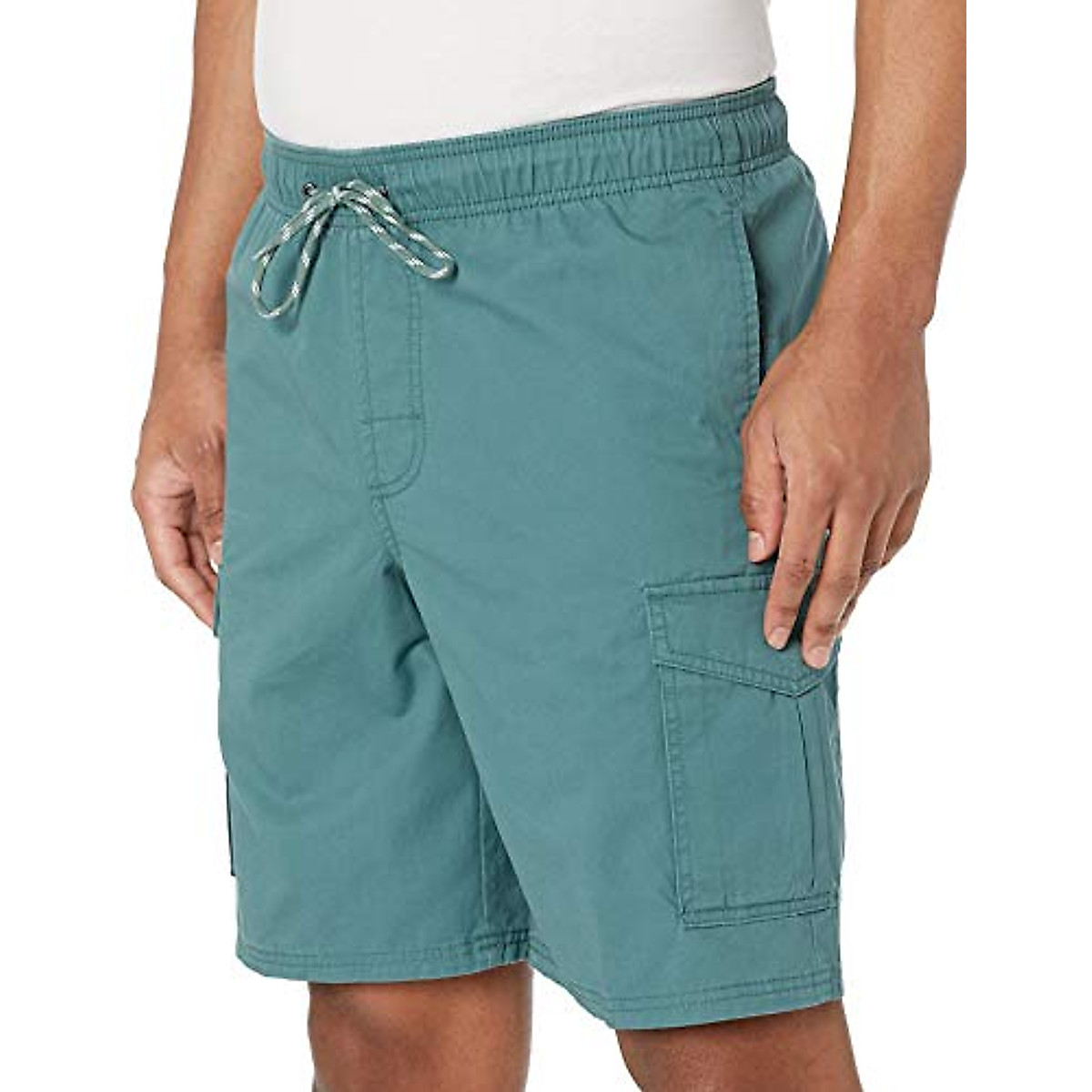 Amazon Essentials Men's 9" Elastic Waist Cargo Short, Sage Green, Large