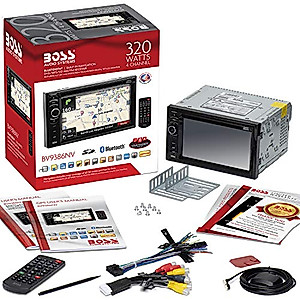 BOSS Audio Systems BV9386NV Car GPS Navigation - Double Din, Bluetooth Audio and Hands-Free Calling, 6.2 Inch Touchscreen LCD, MP3, CD, DVD Player, USB, SD, AUX-A/V Inputs, AM/FM Radio Receiver