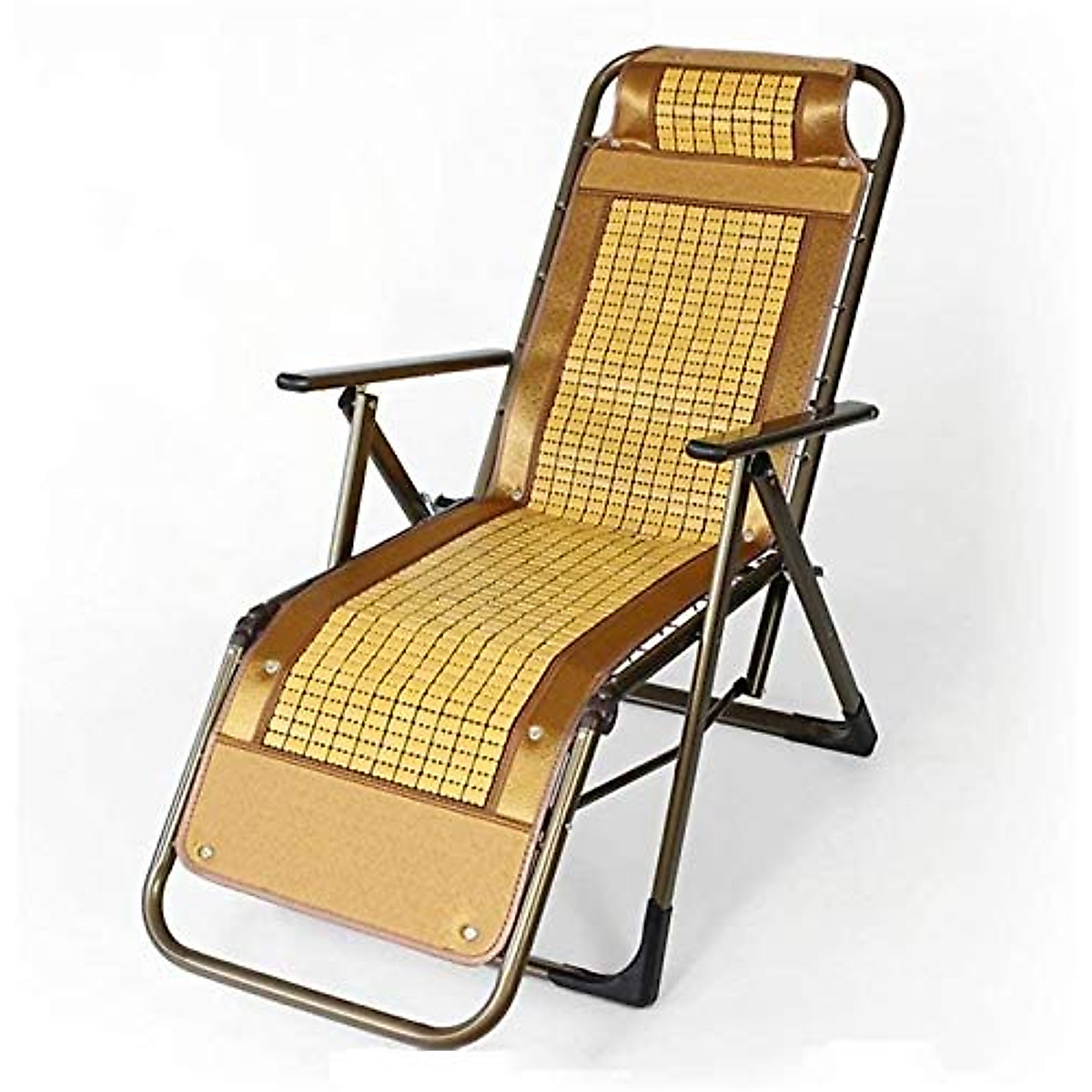 XZGDEN Lightweight Camping Chairs Garden Loungers Folding Chair Summer Breathable Cool Recliner Office Chair Lunch Break Chair Adjustable Adjustable Lounge Chair (Color : A)