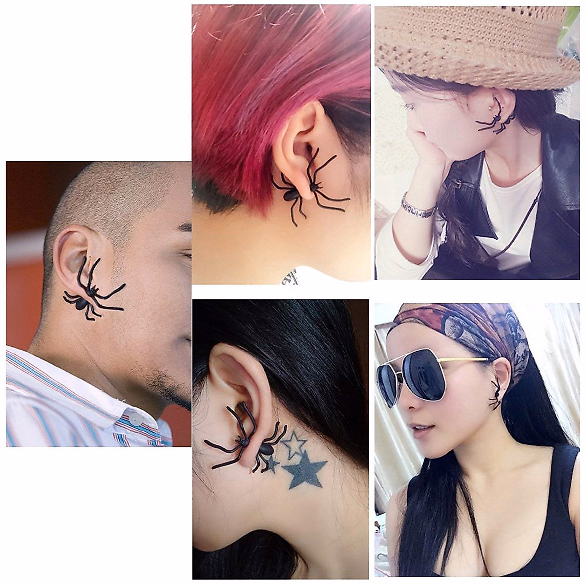 Halloween Costumes for Women Girls, Halloween Stud Earrings for Women Girls, Spider Earrings Scary Funny Spider Halloween Decorations Cosplay Party Supplies Favors Gifts