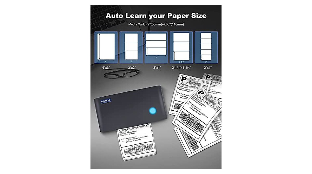 POLONO 4x6 Thermal Shipping Label Printer - High-Speed & Reliable