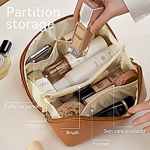 Dr.Cheese Makeup Bag Large Capacity,Waterproof Travel Cosmetic Bag for Women,Portable Travel Makeup Bag,Large Toiletry Bag for Women,Skincare Bag,Makeup Storage Bag,Makeup Brush Bag