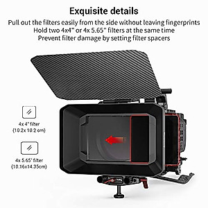 SMALLRIG Lightweight Matte Box for Mirrorless DSLR Cameras Compatible with 67mm/ 72mm/77mm/82mm/114mm Lens - 2660