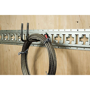 Mytee Products (4 Pack) E-Track Heavy Duty Shovel/Tool Hanger with Spring Fittings | Hook for Tools, Spades, Rakes, in Trucks, Trailers with E Track Tie Down System