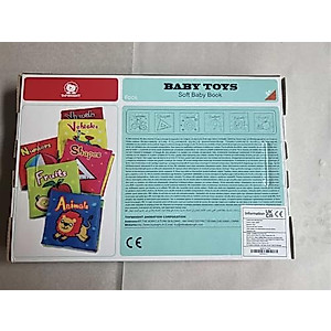 TOP BRIGHT Soft Cloth Books for Babies First Year, Baby Toys 6 to 12 Months Girls and Boys, Crinkly Cloth Book Bath Toys(Pack of 6)